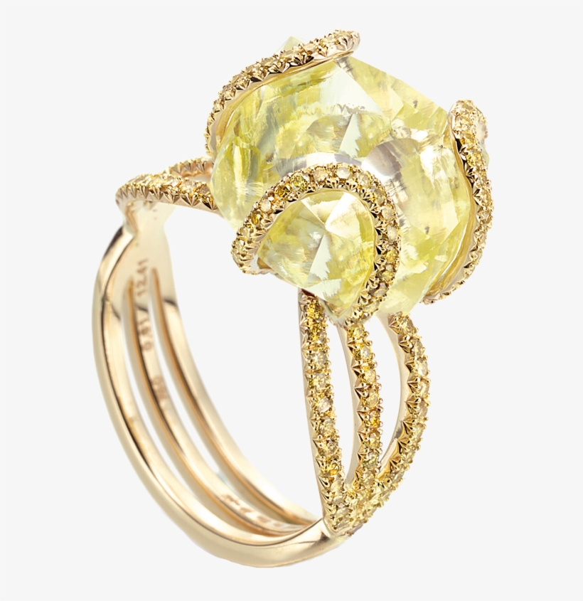 Unique Engagement Rings Yellow Gold PNG Image | Transparent PNG Free ...