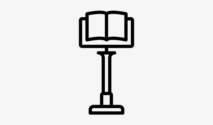 Lectern With Open Book Vector - Vector Graphics PNG Image | Transparent ...