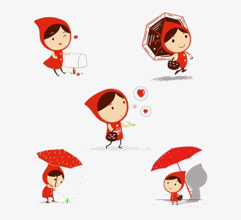 Little Red Riding Hood Clip Art - Red Riding Hood Png PNG Image ...
