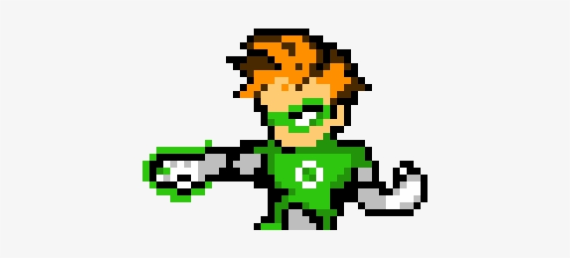 Green Lantern - Pixel Art Super Heros PNG Image | Transparent PNG Free ...