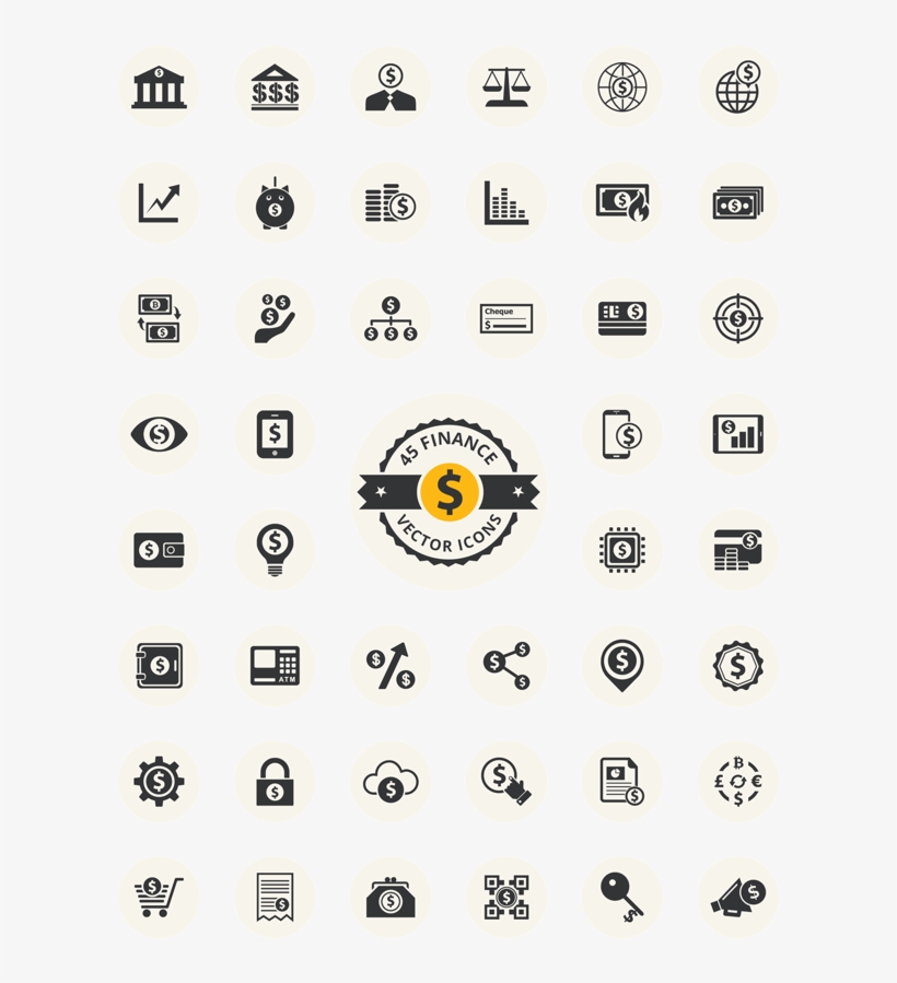 Finance Icons Vector Set - Icon PNG Image | Transparent PNG Free ...