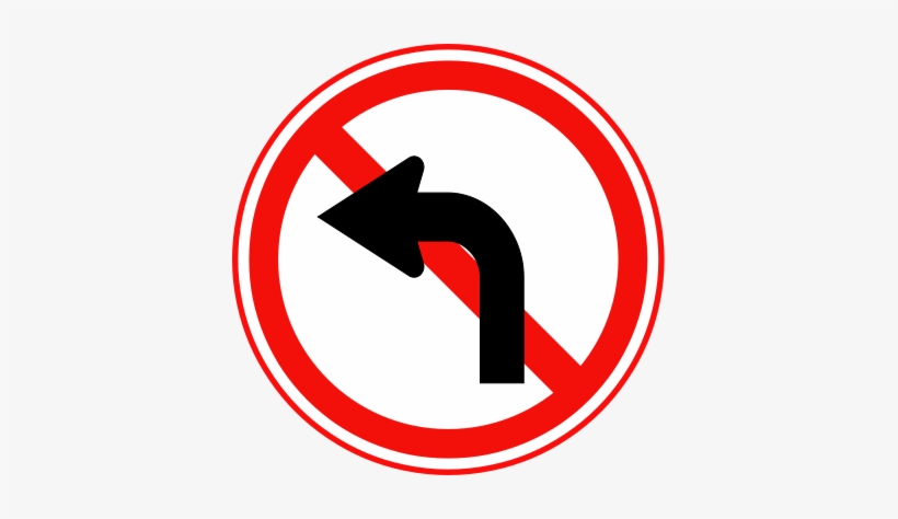 Image Black And White Download File Korean Traffic - No Left Turn ...