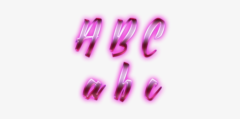 Neon Alphabet, Neon, Alphabet, Black Png And Psd - Alphabet PNG Image ...