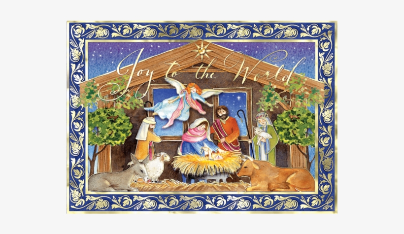 Watercolor Nativity Embellished Boxed Holiday Cards - Embellished ...