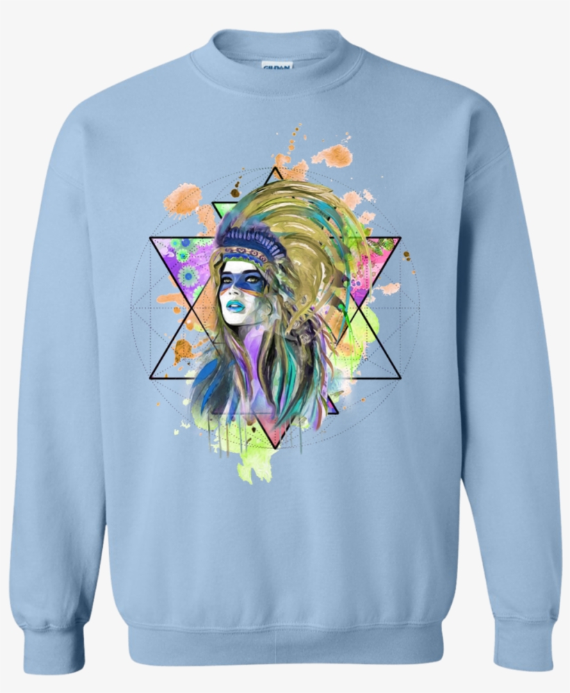 Watercolor Headdress Crewneck - Bernie Bird President 2016 Sanders ...