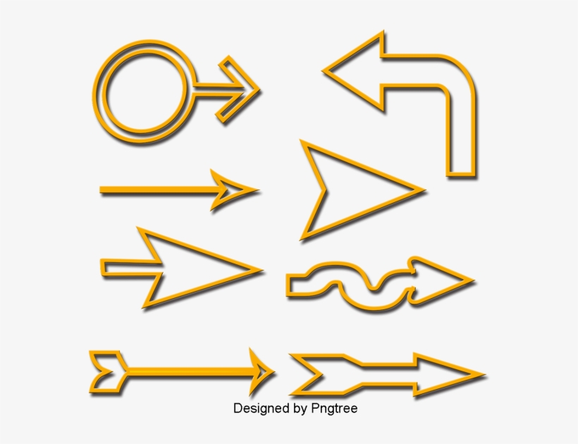 Simple Cartoon Hand Painted Arrow Design, Simple, Hand - Ornament PNG ...