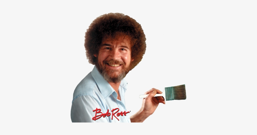 Download Bob Ross Afro Png Png Black And White Download - Bob Ross ...