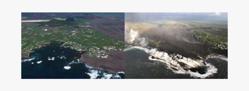 Kapoho Bay Before And After The Lava Flow From The - Kapoho Bay Before ...