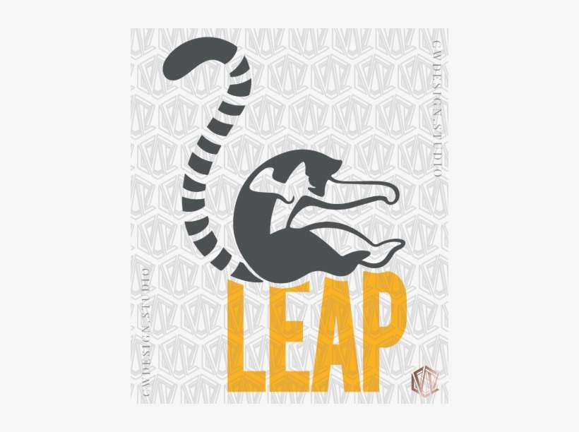 Lemur Jumping Silhouette Minimal Logo - Graphic Design PNG Image ...