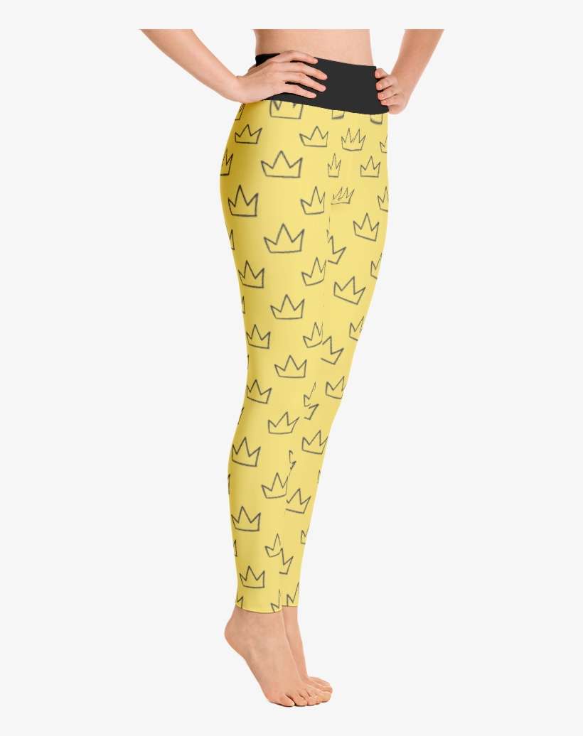 Basquiat Samo Crown Pattern High Waist Leggings - Rainbow Rogue Yoga ...