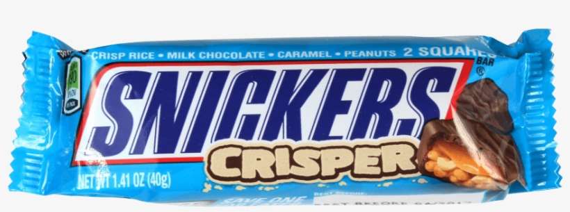 Snickers Crisper Candy Bar - Snickers Crisper Bar - 1.41 Oz Total PNG ...