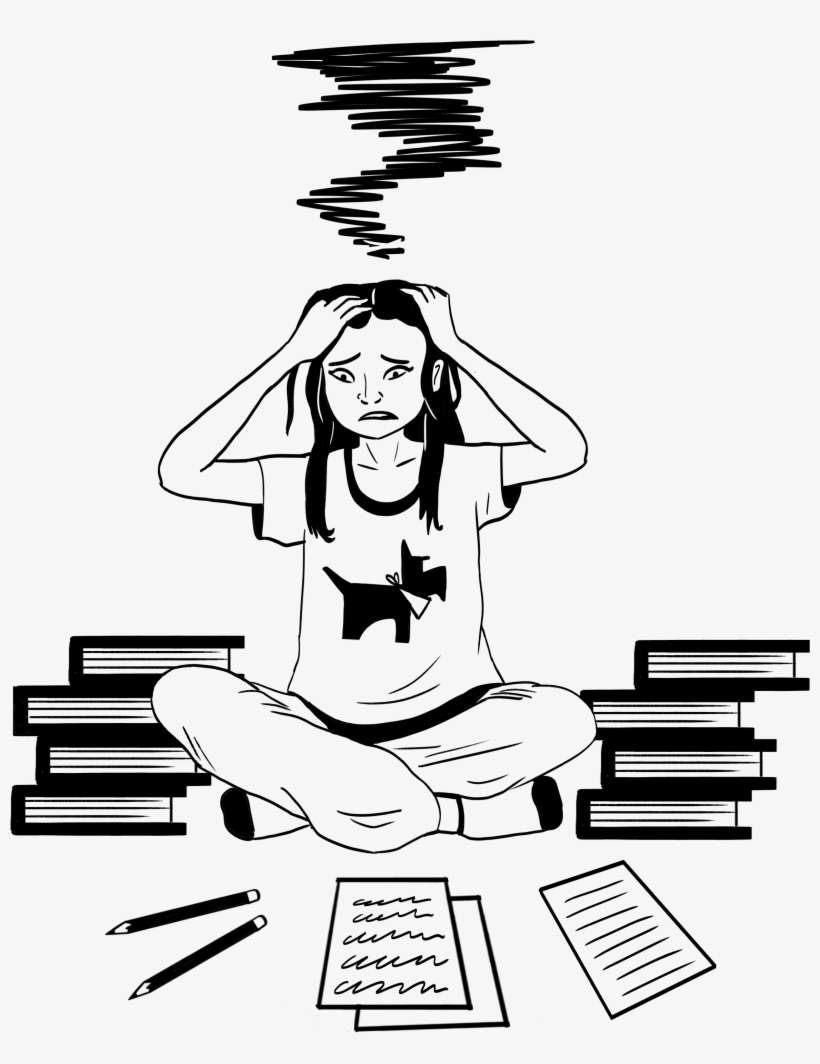 Stress Is The Body - Drawing About Stress Student PNG Image ...