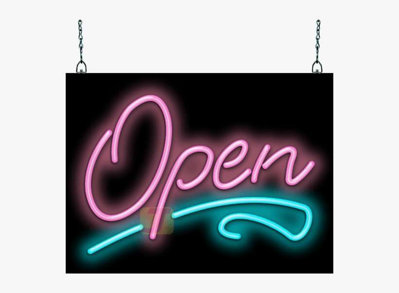 Download Designer Neon Open Sign - Neon Sign | Transparent PNG Download ...