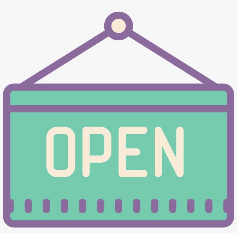 There Is A Rectangle That Says The Words Open On It - Open Sign ...