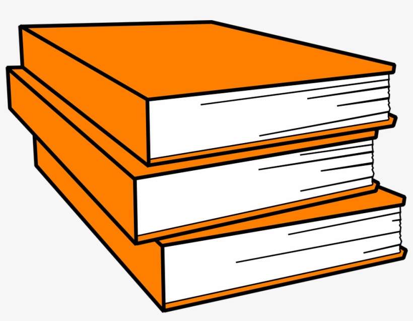 Books Clipart Orange - Stack Of Books Coloring Pages PNG Image ...