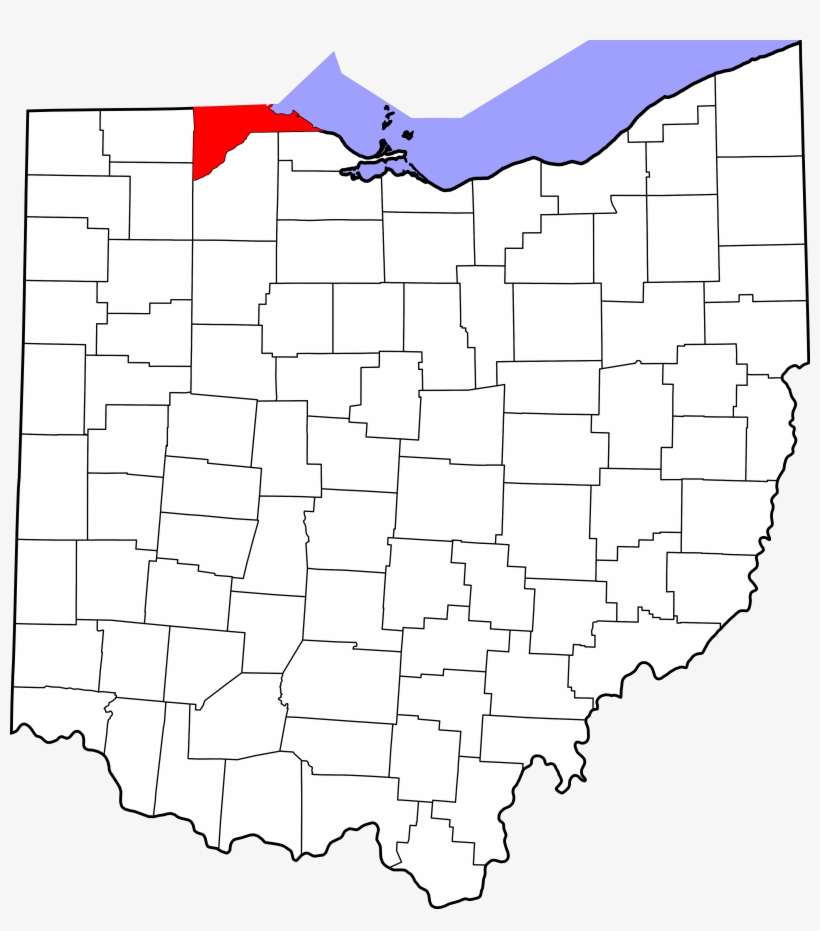 Map Of Ohio Highlighting Lucas County - Ottawa County Ohio PNG Image ...