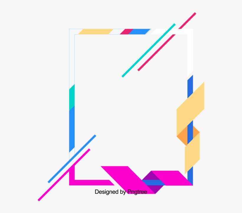 Square Polygon Of Coloured Color Geometric Frame, Colorful, - Geometry ...