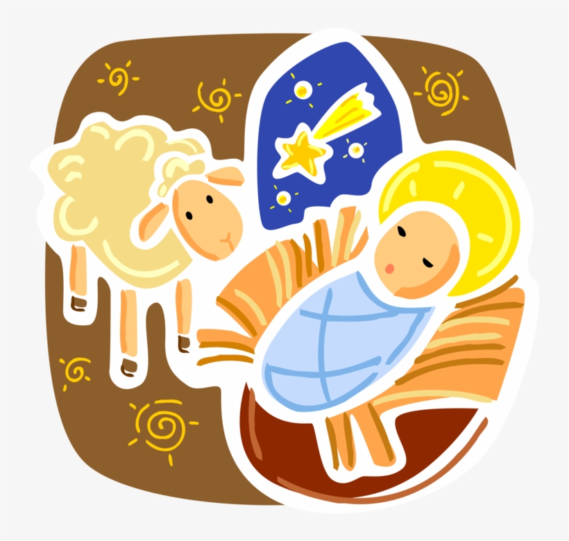 Download Vector Illustration Of Christ Child Baby Jesus Born - Jesus ...