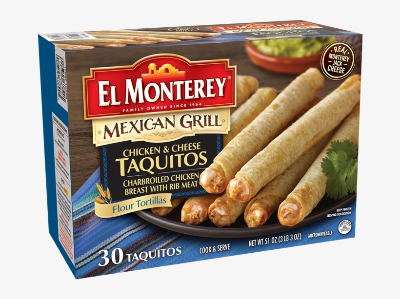 Frozen Chicken Taquitos With Cheese - El Monterey Taquitos, Chicken ...