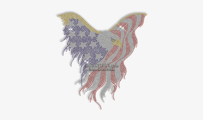 Best Sparkle American Flag Pattern Eagle Swarovski - Design PNG Image ...