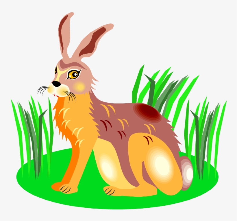 Bunnies Clipart Grass - Rabbit Eating Grass Clipart PNG Image ...