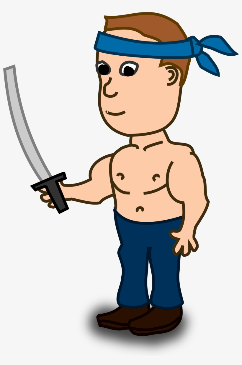 Comic Characters Fake Ninja Big Image Png - Person With A Sword PNG ...