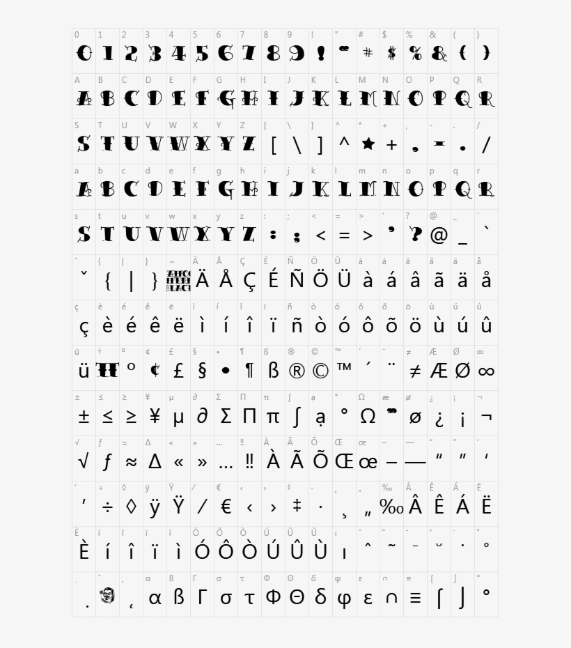 Download Tattoo Lettering Character Map - Font | Transparent PNG ...