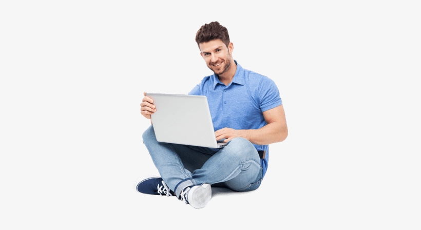 Download Man On Laptop Png | Transparent PNG Download | SeekPNG