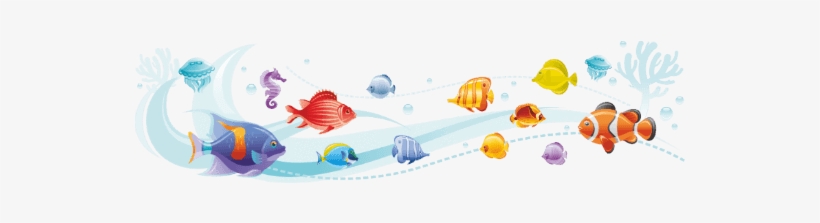 Download Tropical Fish Window Cling Border - Decal | Transparent PNG ...