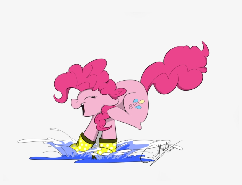 Rutkotka, Pinkie Pie, Puddle, Rain Boots, Safe, Solo, - Mlp Splashing ...