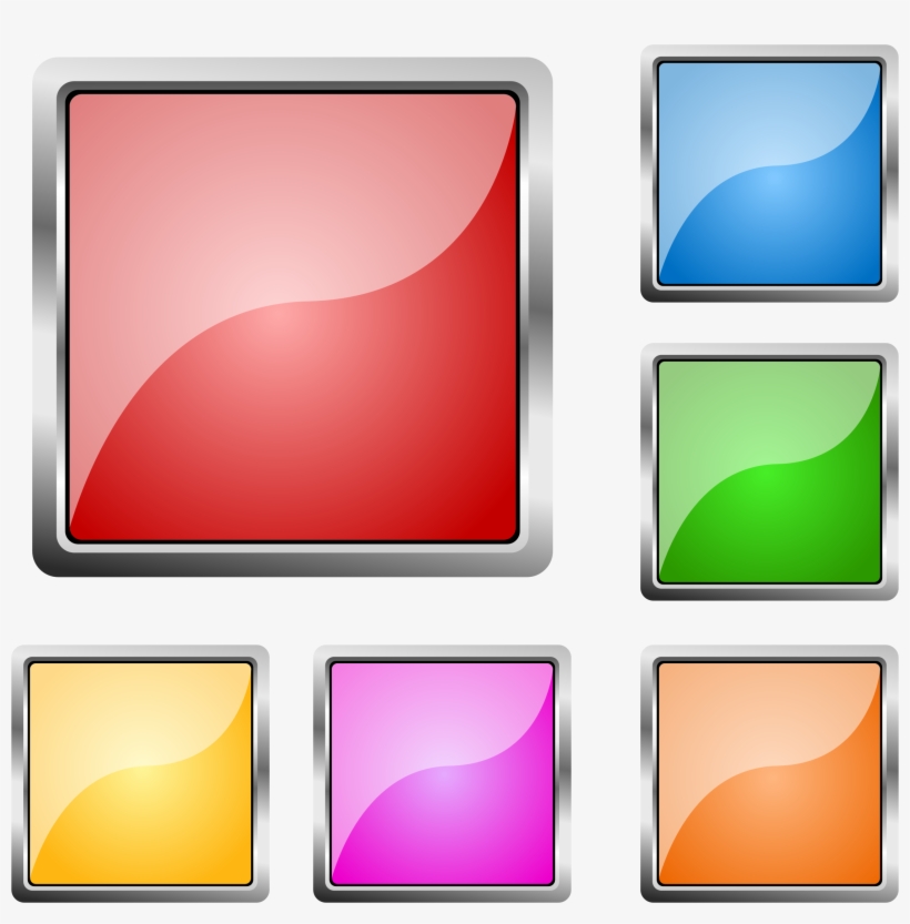 Clipart - Square Button Design PNG Image | Transparent PNG Free ...