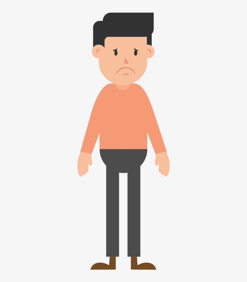 Download Open - Sad Man Vector Png | Transparent PNG Download | SeekPNG