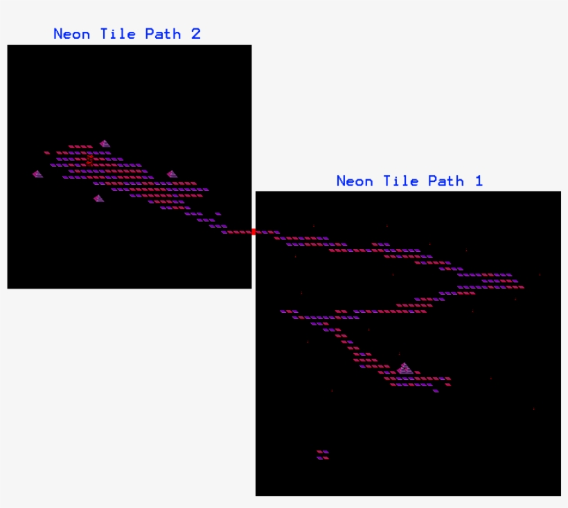 Neon Tile Path Map - Yume Nikki Tile Path PNG Image | Transparent PNG ...