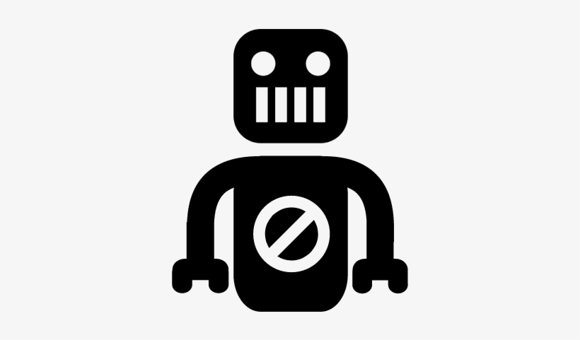 Robot With Cancel Sign Vector - رمز روبوت PNG Image | Transparent PNG ...