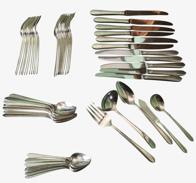 Community Plate 57 Piece, Silverplated Vintage Flatware - Fork PNG ...