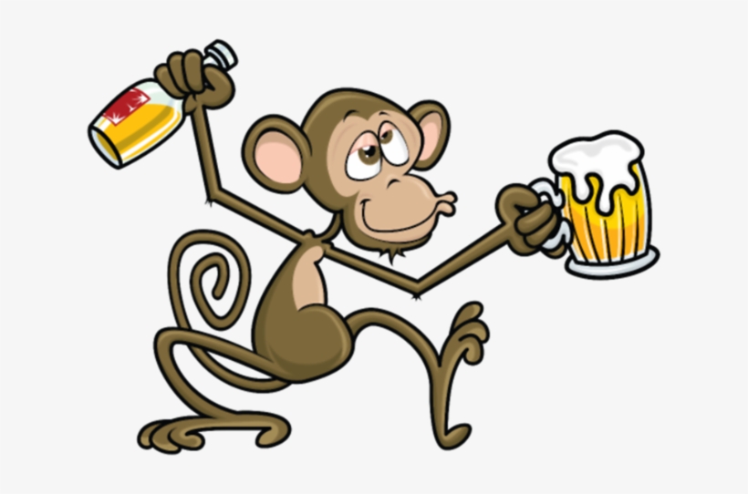 Drunk Monkey - Drunk Cartoon PNG Image | Transparent PNG Free Download ...