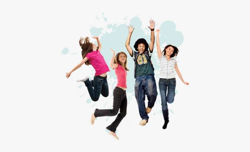 Download Children Having Fun Jumping In The Air - Adolescent ...