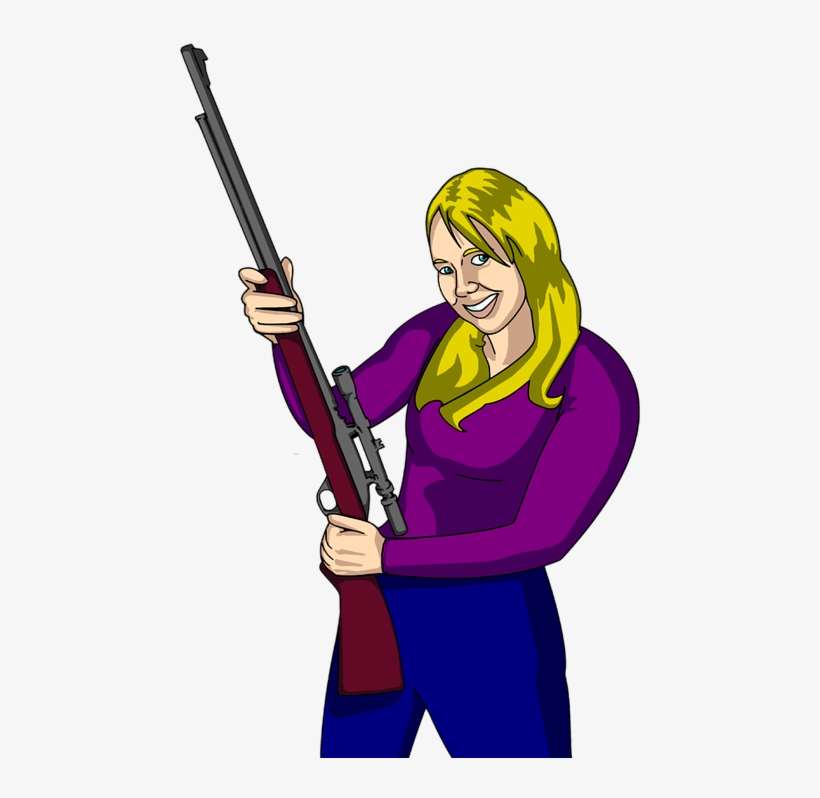 Ignorance Story Gun Lady - Woman With Gun Cartoon PNG Image ...