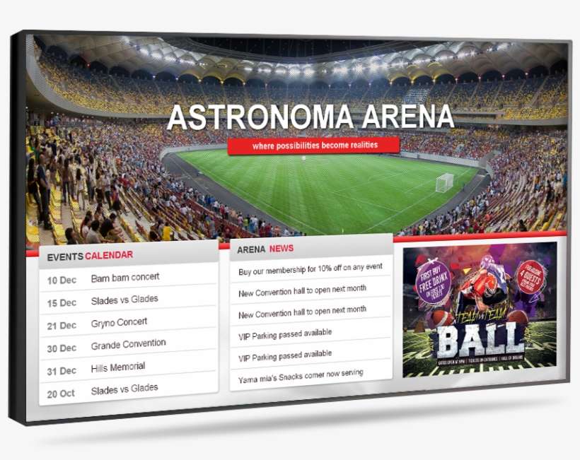 Arenas & Stadiums - Digital Signage PNG Image | Transparent PNG Free ...