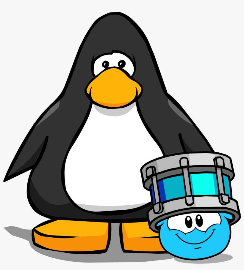 Puffle Hats Drumroll Player Card - Penguin With Hard Hat PNG Image ...