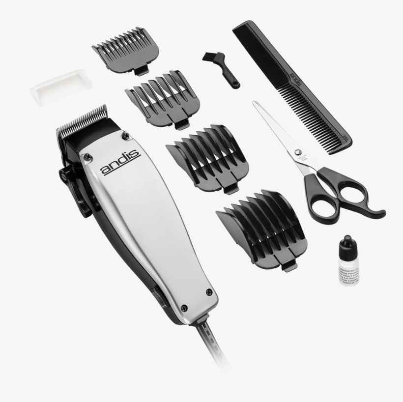 In The Package - Andis 19 Piece Hair Cutting Kit PNG Image ...