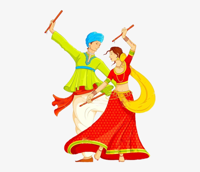 Navratri Dance Clipart - Garba Clipart PNG Image | Transparent PNG Free ...