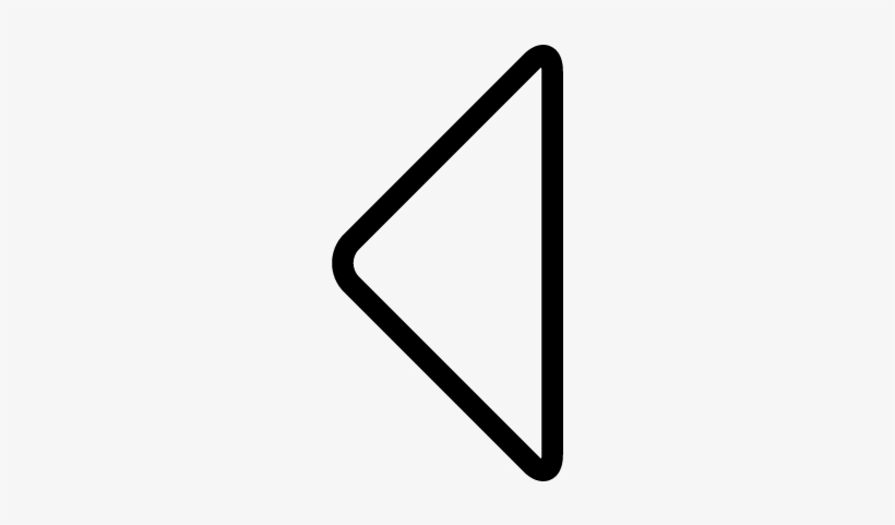 Arrow Triangle Outline Pointing Left Vector - White Triangular Arrow ...