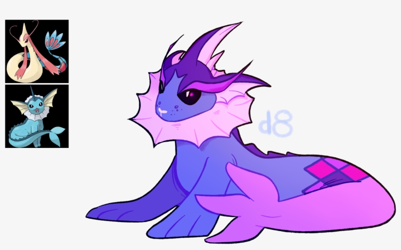 The Little Mermaid But Sharp And Purple - Pokemon Milotic PNG Image ...