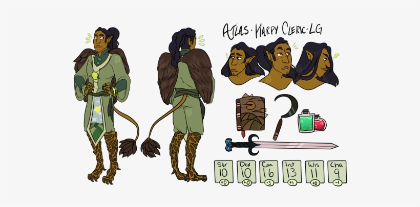 A Refrence Sheet Of A Harpy Humaniod PNG Image | Transparent PNG Free ...