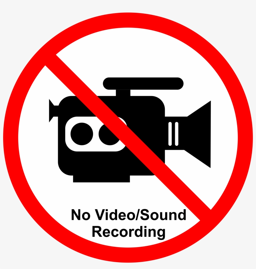 Permission Sign For Talks And Posters At Meetings Not - No Video ...