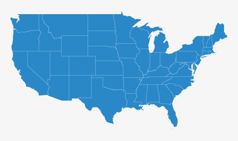 Download Us-map - 2018 Political Map Us | Transparent PNG Download ...