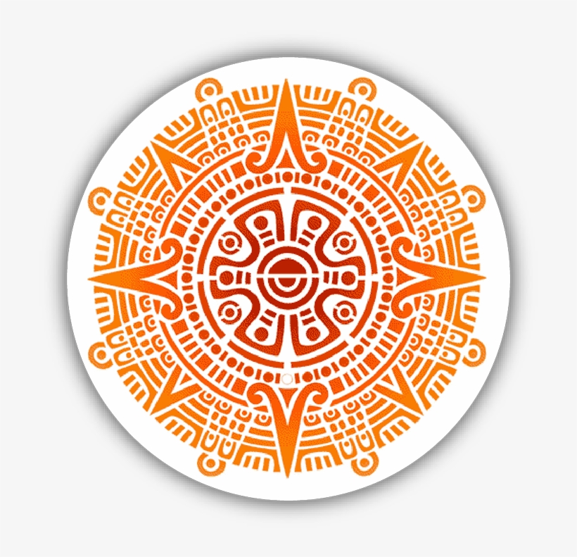 Download Aztec Sun Sticker - Imagen Del Sol Maya | Transparent PNG ...