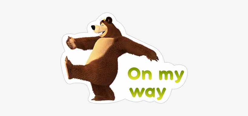Viber Sticker «masha And The Bear» - Sticker PNG Image | Transparent ...