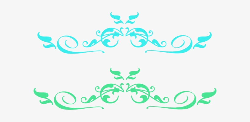 Swirl Light Blue Clip Art At Clker - Floral Border Black Png PNG Image ...